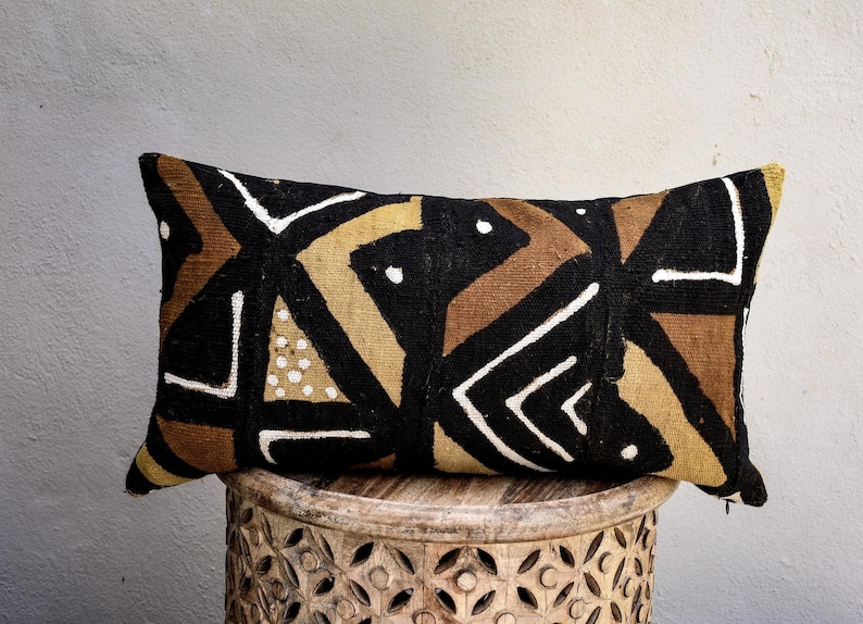 Handmade African Mud Cloth Pillow Cover Multi-color Mud - Etsy