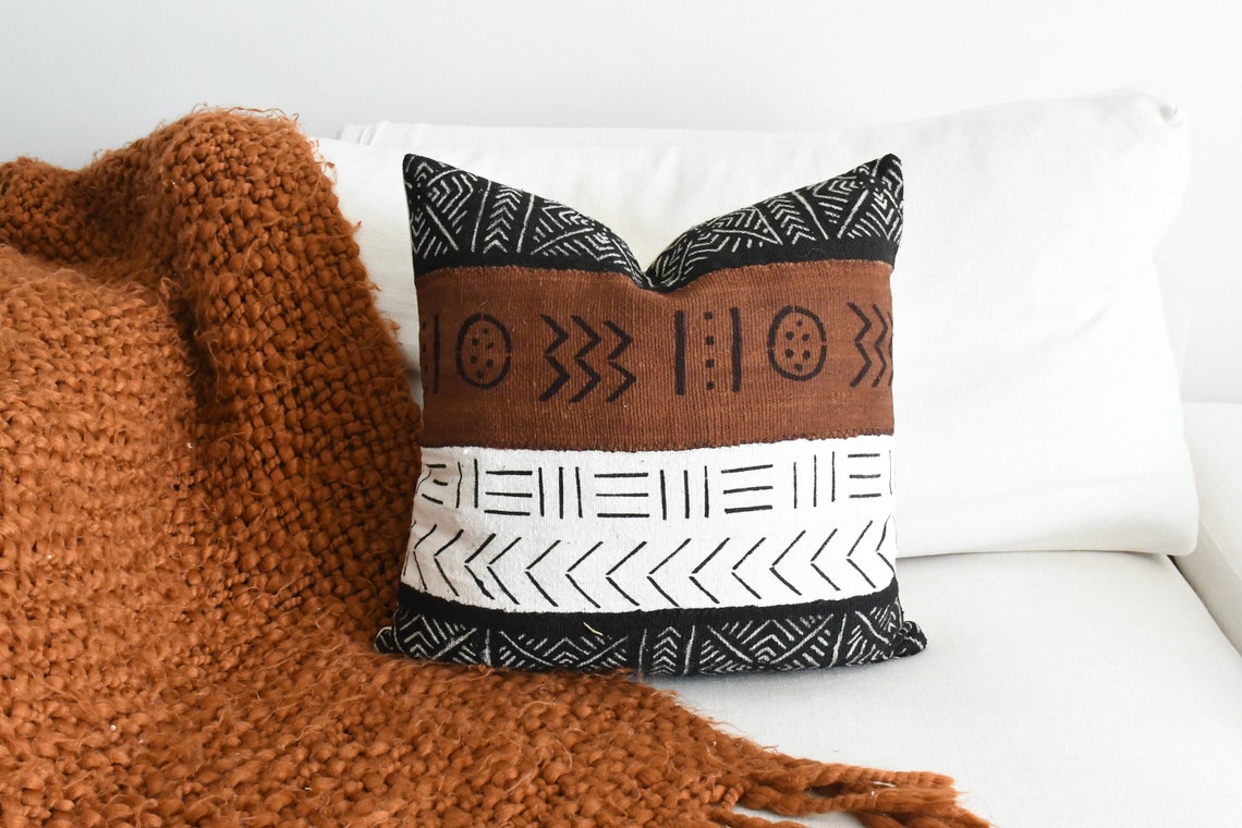 Handmade African Mud Cloth Pillow Case Multi Color Mud Cloth - Etsy