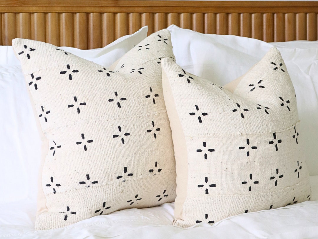 Ivory Unique Throw Pillow | Handmade Neutral Pillow | 20x20 Throw ...