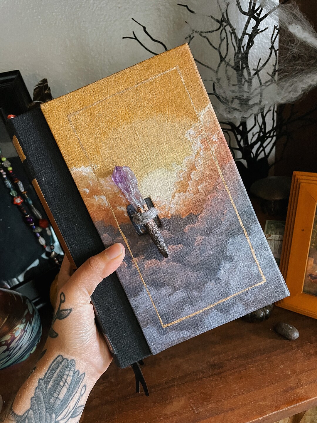 The Witch’s Grimoire// Hand Bound Blank Book - Etsy