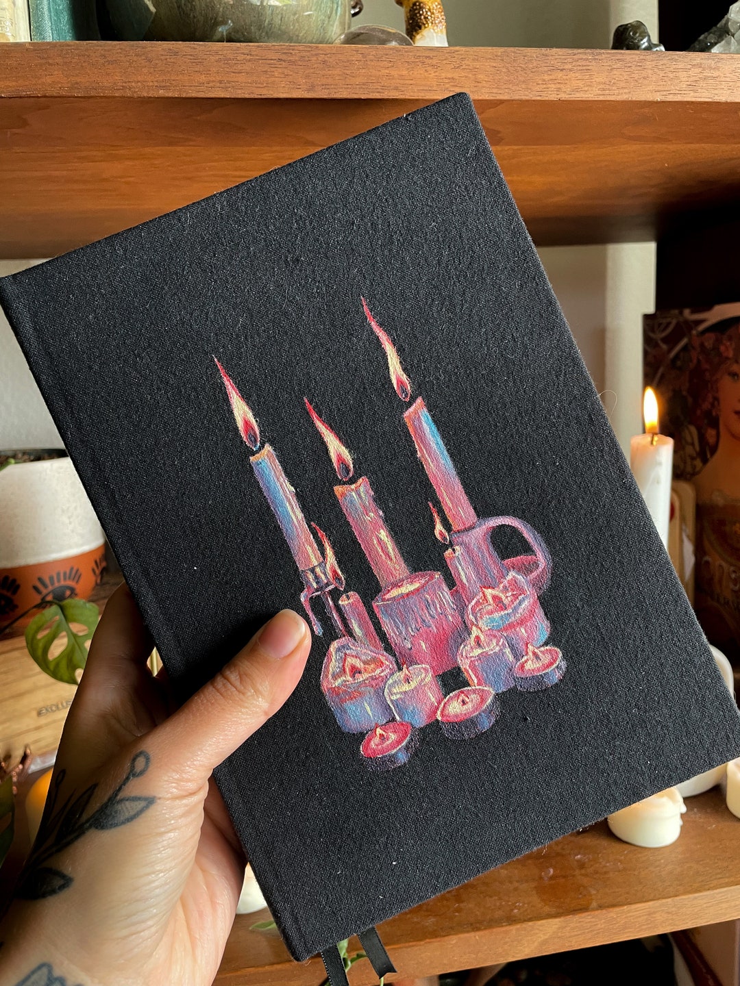 By Candlelight// Handbound Blank Book - Etsy