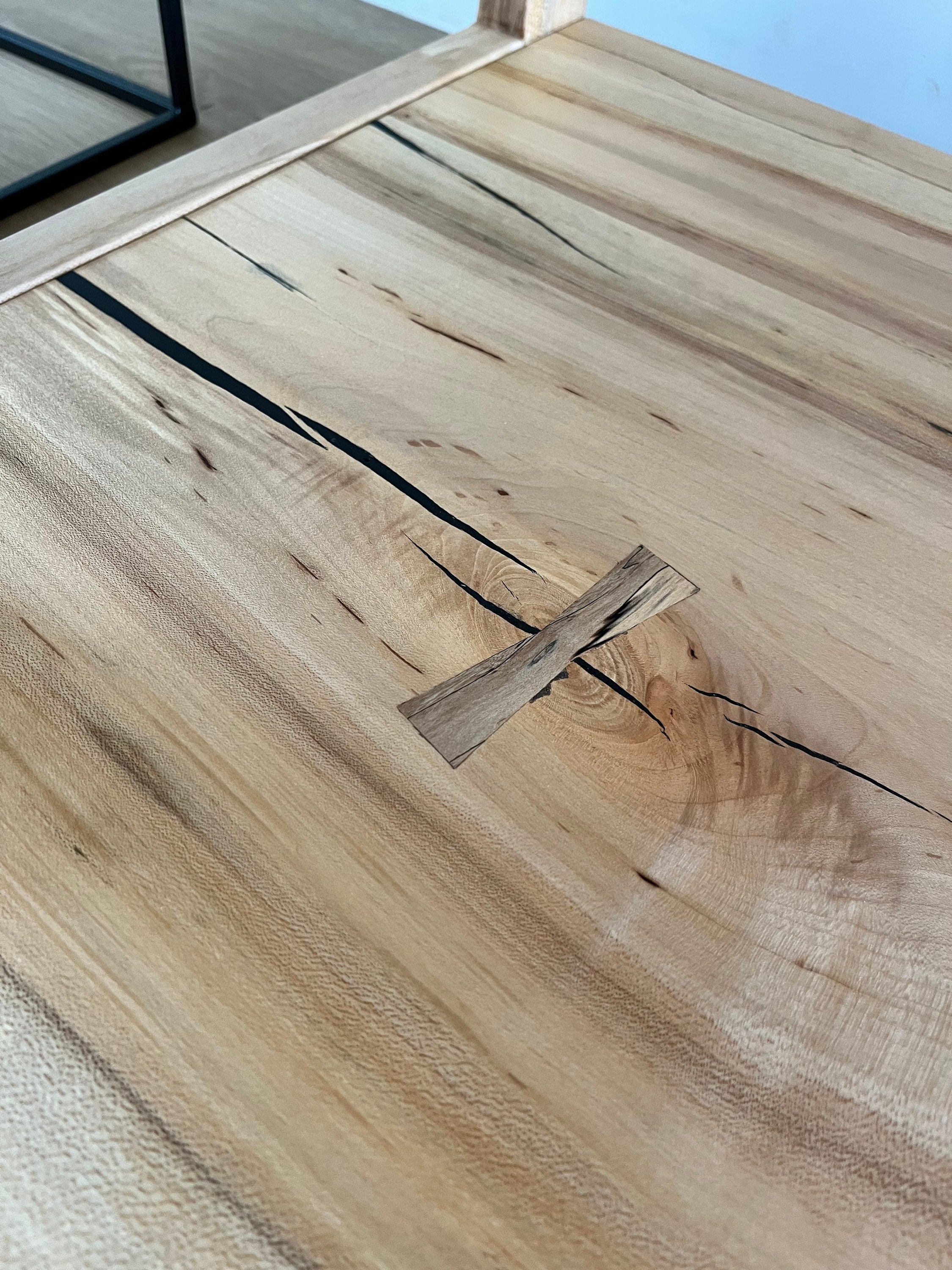 Maple Ladder Shelf / Live Edge Shelf / Shelving Unit / Bookshelf ...