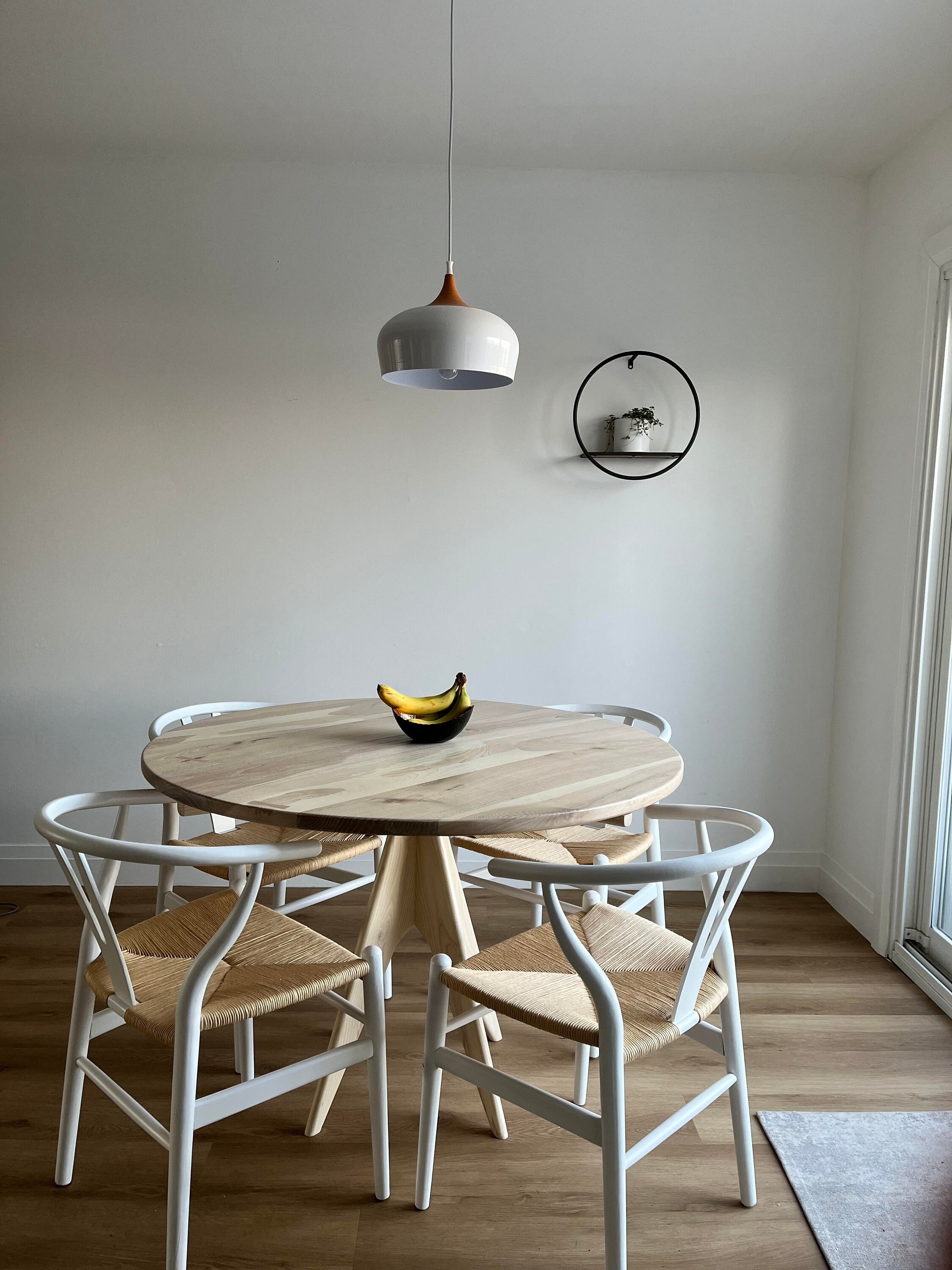 Minimalist Round Wood Dining Table - 48 Inch - Etsy