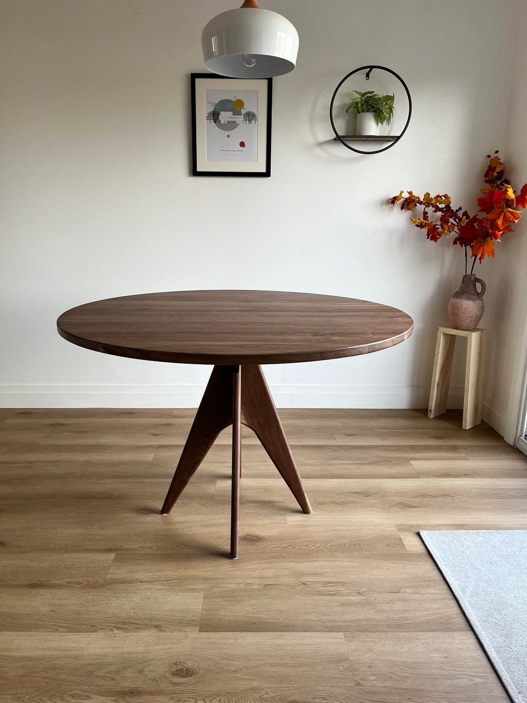 Minimalist Round Wood Dining Table - 48 Inch - Etsy