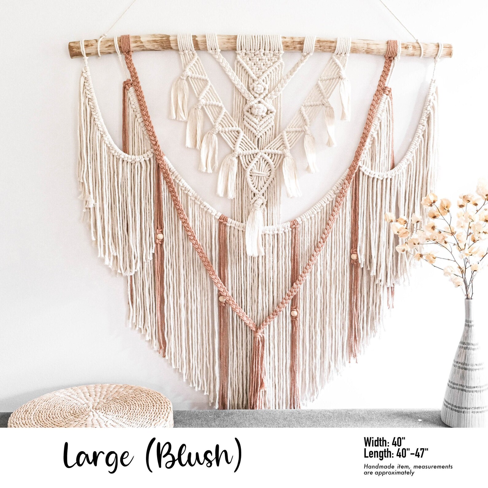 Boho Wall Art Macrame Wall Hanging With Beads Color Boho | Etsy