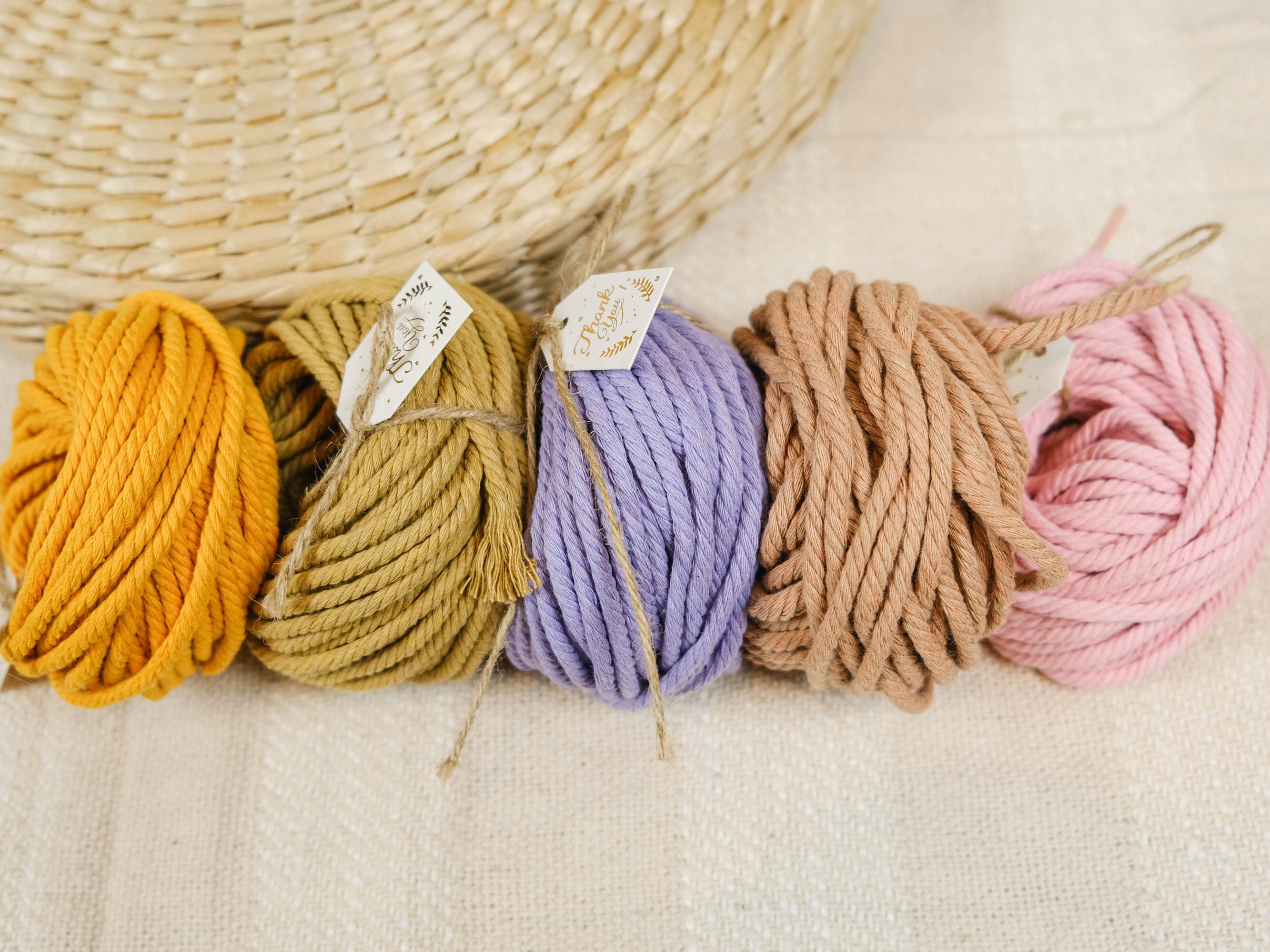 4mm Macrame Cord 3strand rope Triple Strand Cotton Strings | Etsy