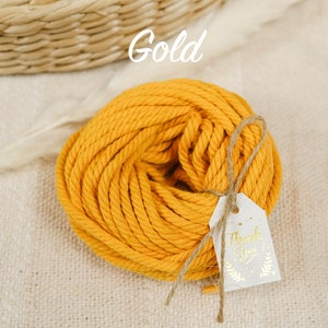4mm Macrame Cord, 3strand Rope, Triple Strand Cotton Strings, Craft ...