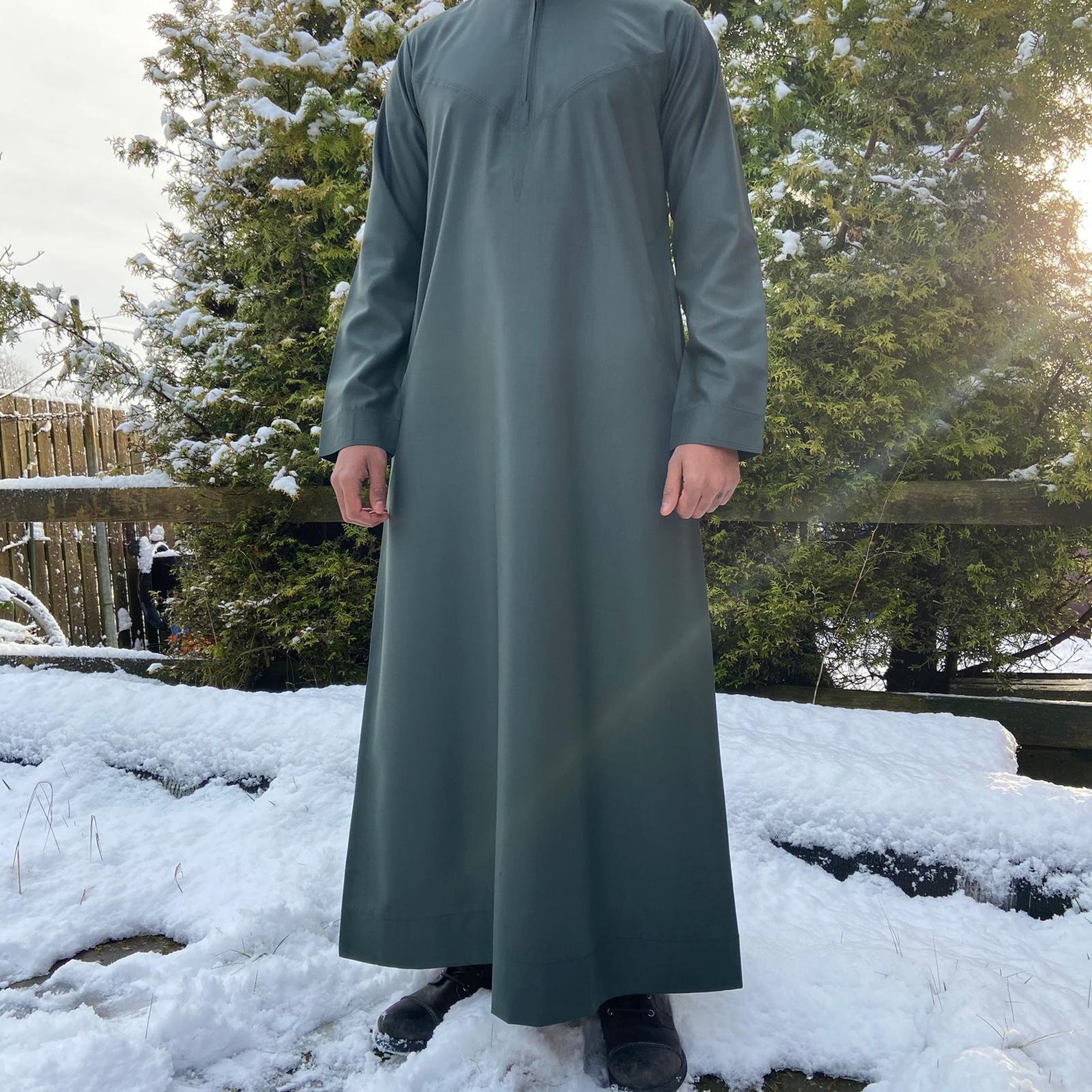 Mens Forest Green Thobe Islamic Jubba UAE Arab Qatar Saudi | Etsy