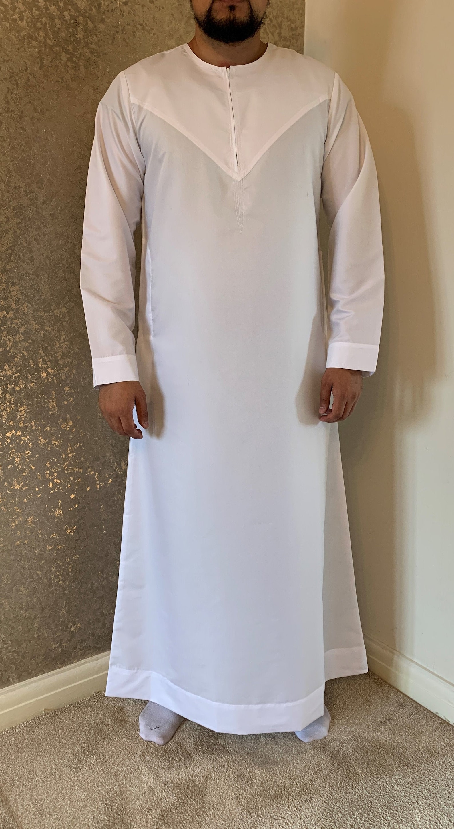 Mens White Thobe Islamic Jubba UAE Arab Qatar Saudi Oman - Etsy UK