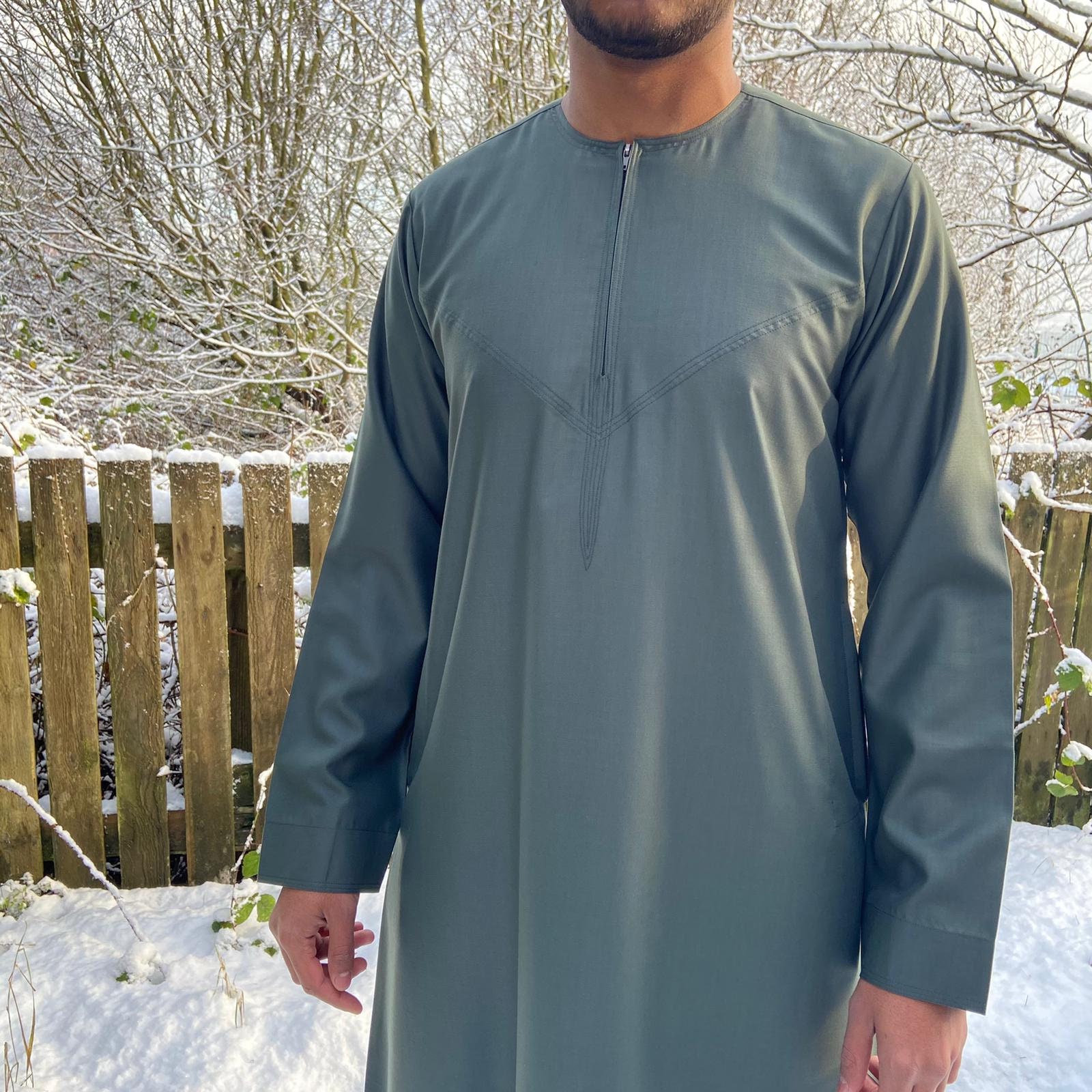 Mens Forest Green Thobe Islamic Jubba UAE Arab Qatar Saudi | Etsy