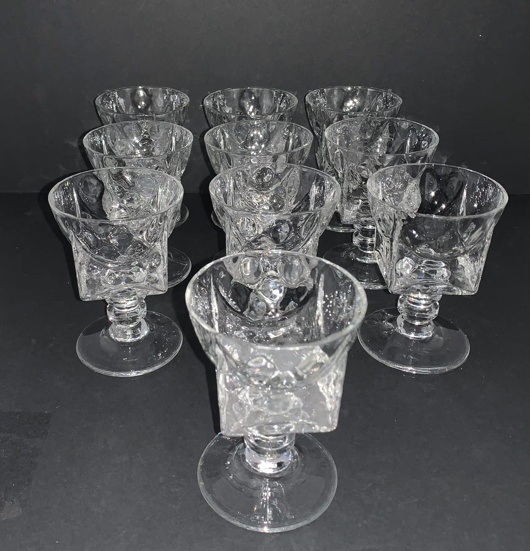 Vintage Bryce Glassware Esquire Martini Glasses Exquisite Set of 10 ...
