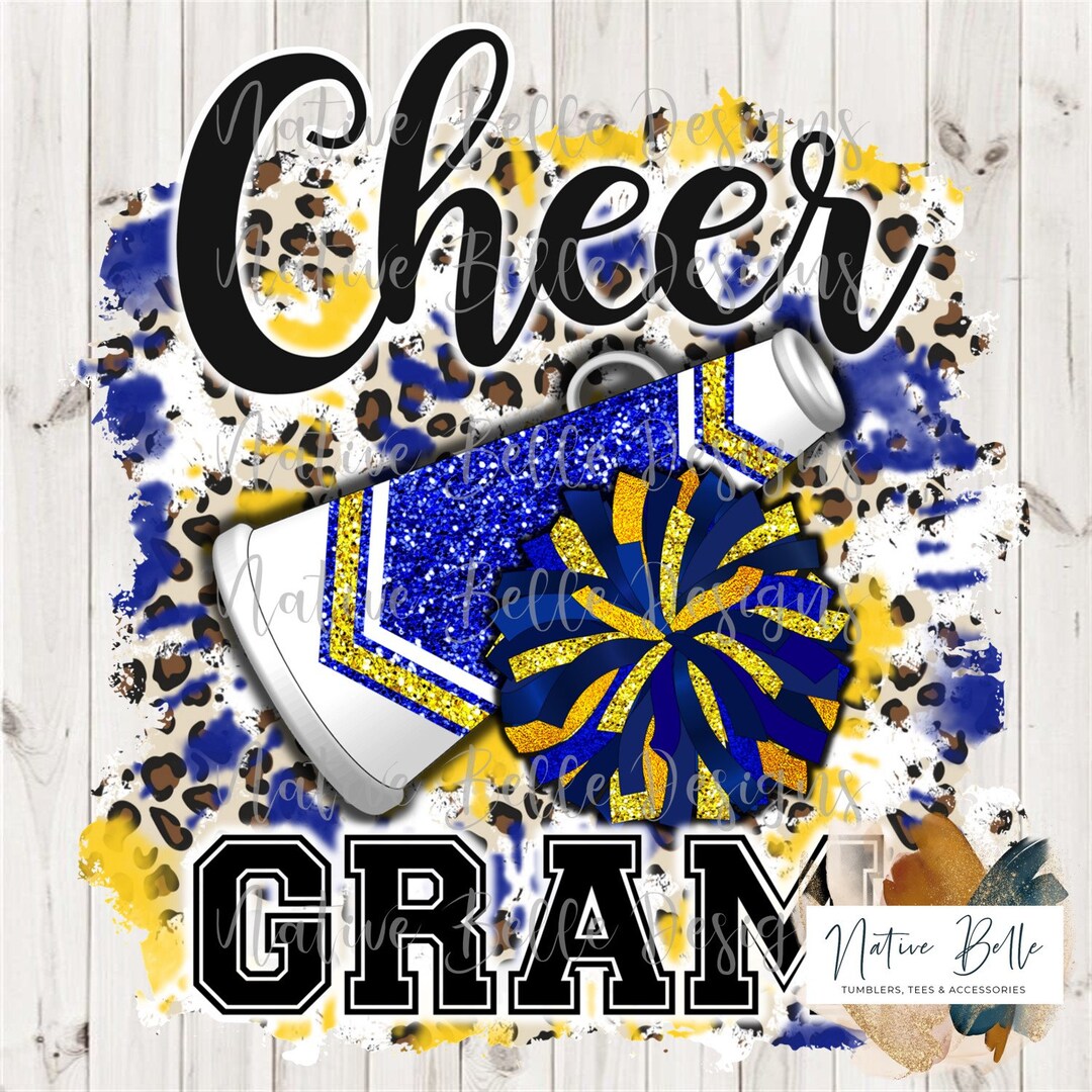 Cheer Gram,royal Blue and Yellow,sublimation,digital Download,animal ...