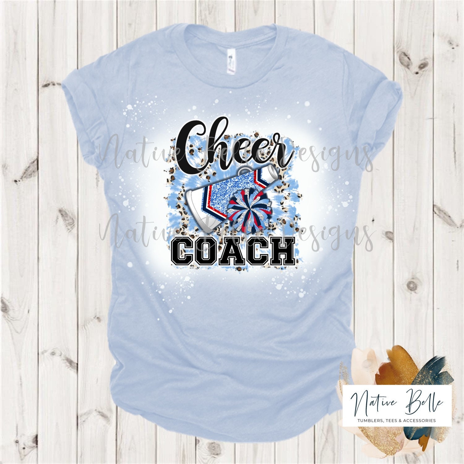 Cheer Coach-red and Light Blue-png-sublimation-cheer-digital - Etsy