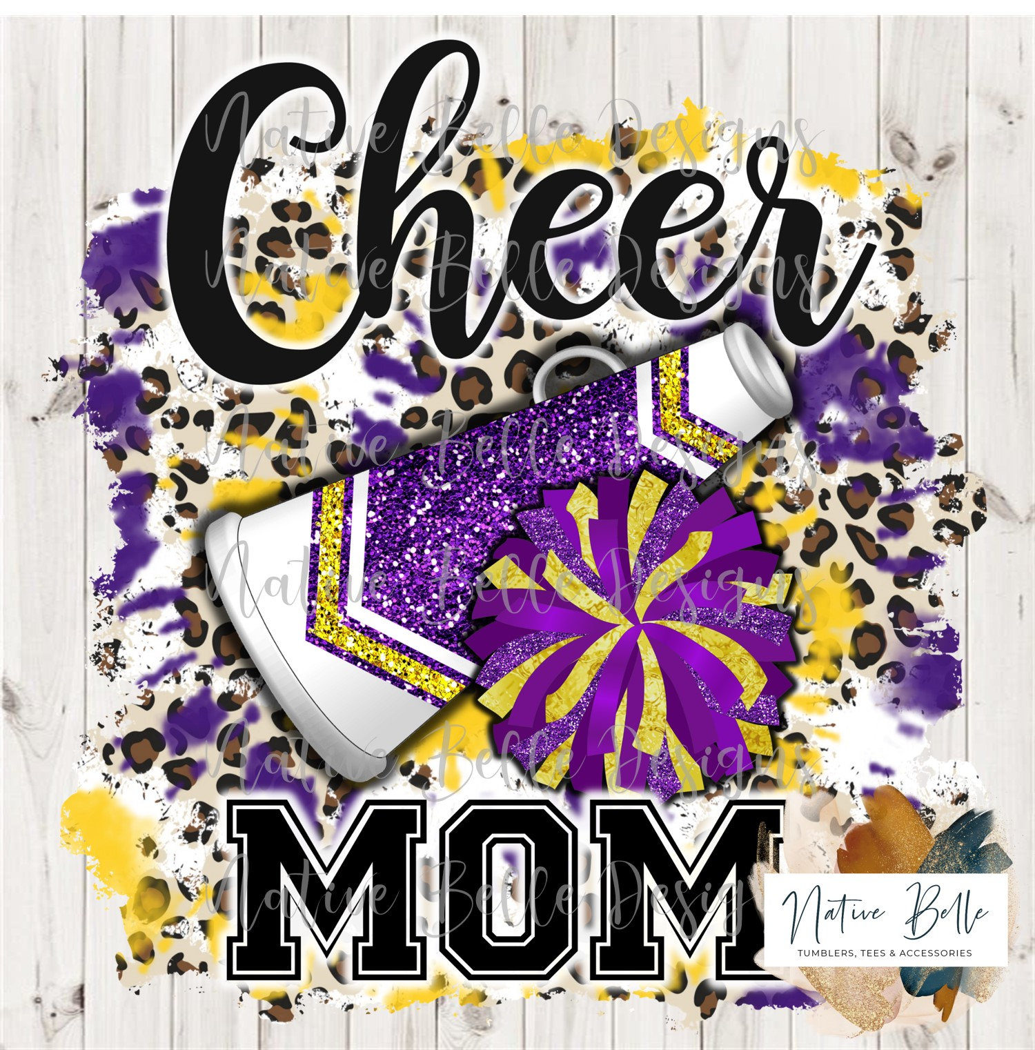 Cheer Mompurple and Yellowsublimationdigital - Etsy