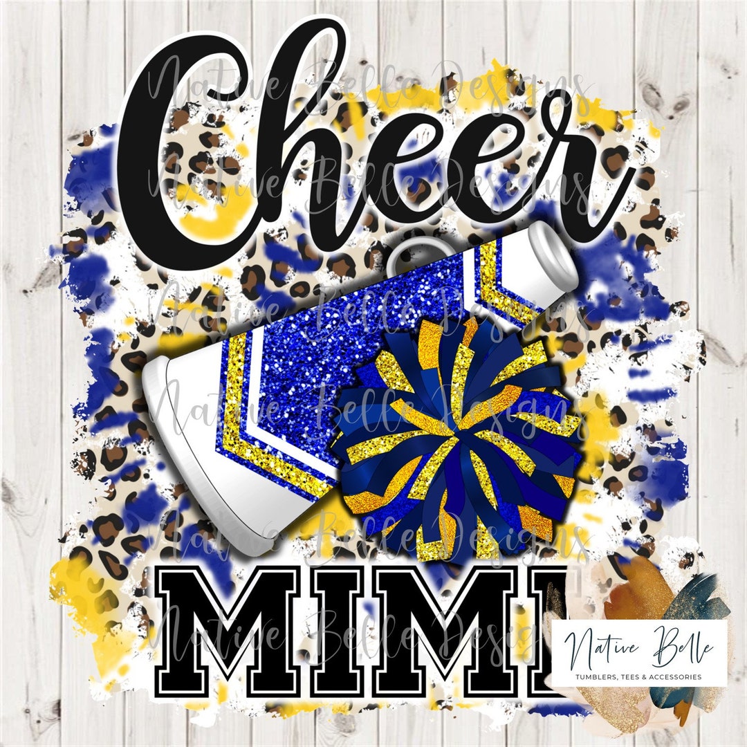 Cheer Mimi,royal Blue and Yellow,sublimation,digital Download,animal ...