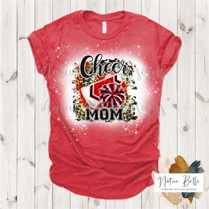 Cheer Mom-red and Black-png-sublimation-cheer-digital Design-digital ...