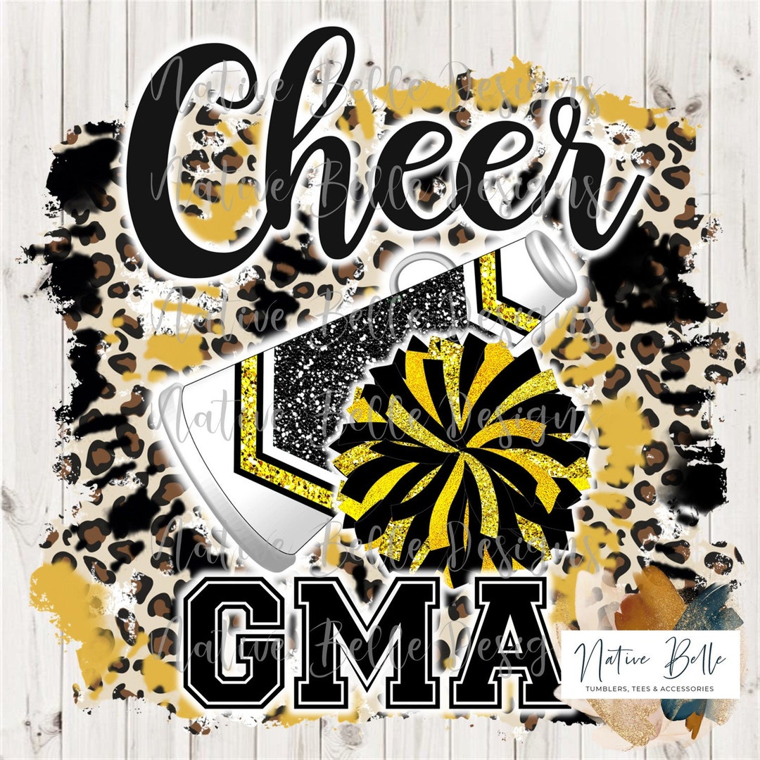 Cheer Gma, Negro y Dorado, DTF, Sublimación, Descarga Digital, Animal ...