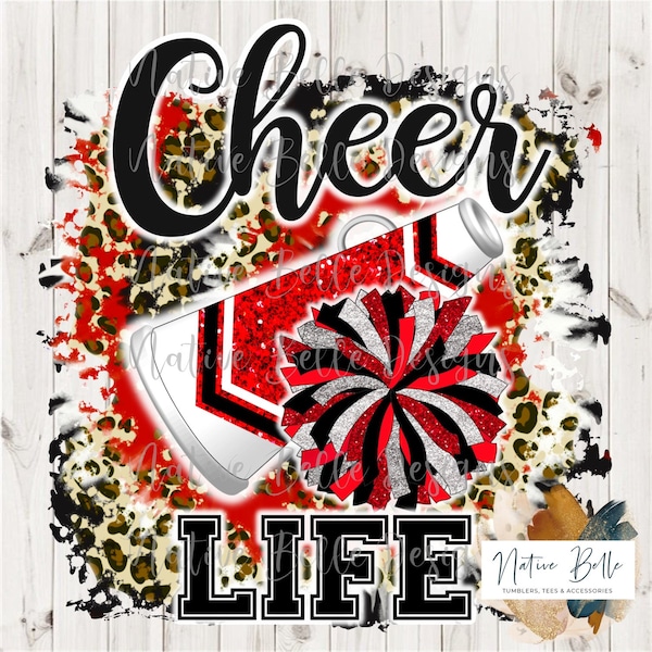 Cheer Red and Black Svg - Etsy