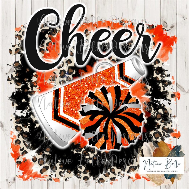 Orange and Black Cheer Png - Etsy