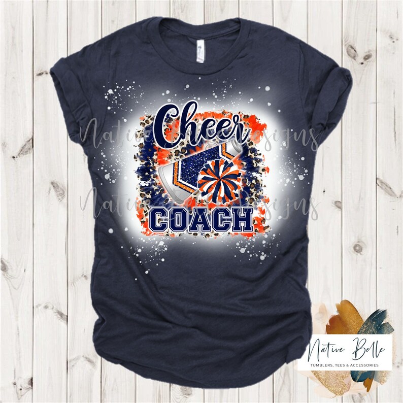 Cheer Coach-navy and Orange-png-sublimation-cheer-digital - Etsy
