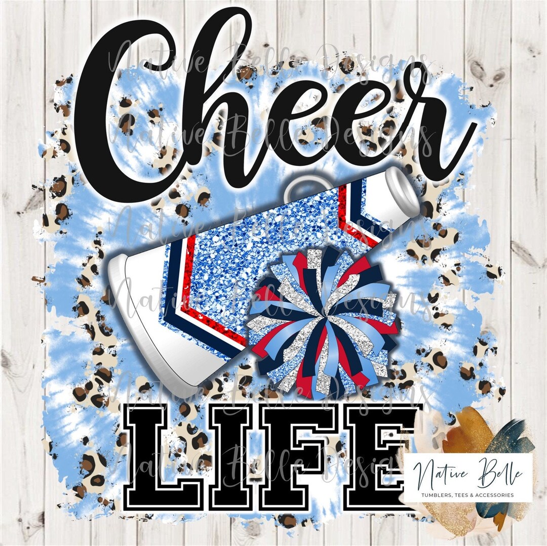 Cheer Life-red and Light Blue-png-sublimation-cheer-digital Design ...