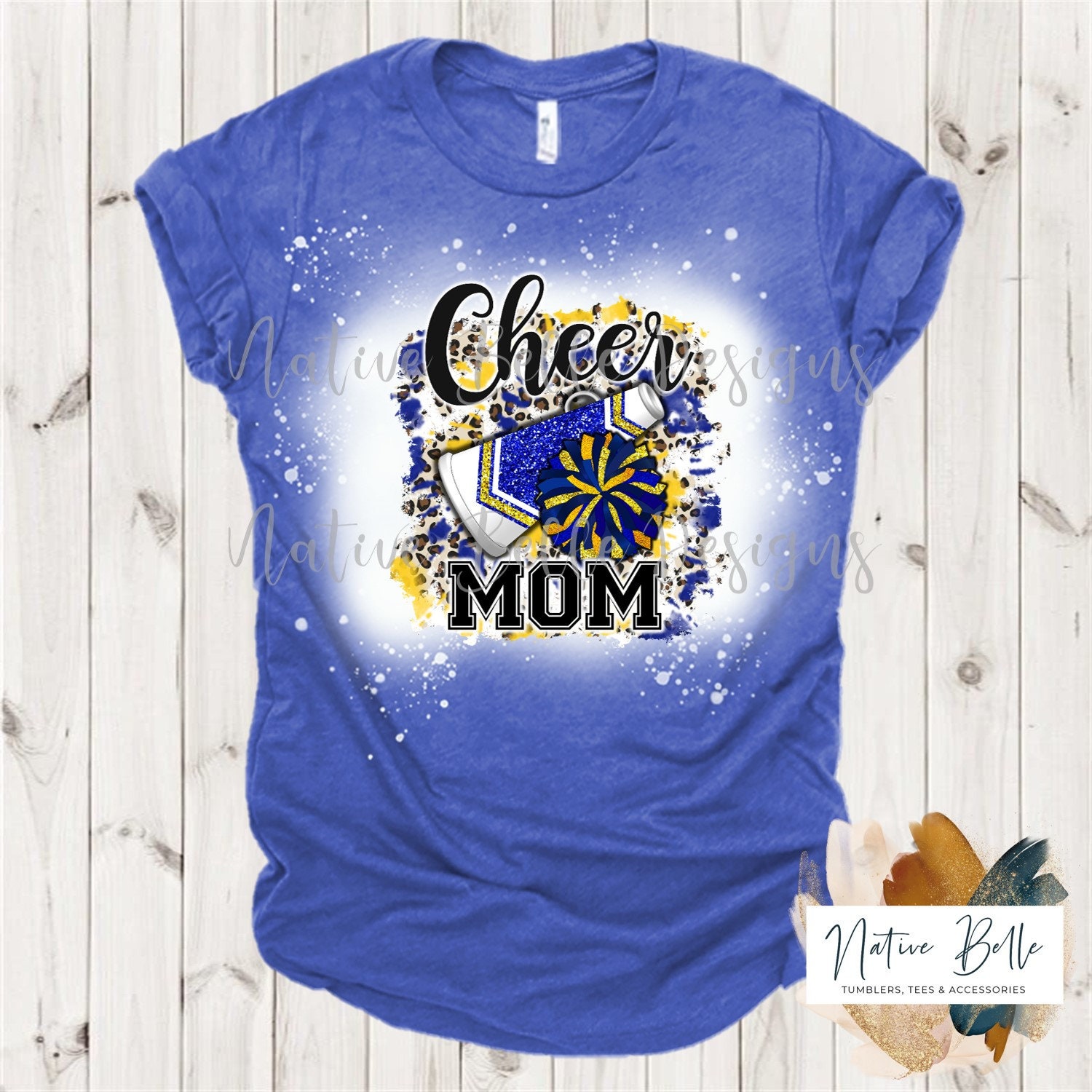 Cheer Mom,royal Blue and Yellow,sublimation,digital Download,animal ...