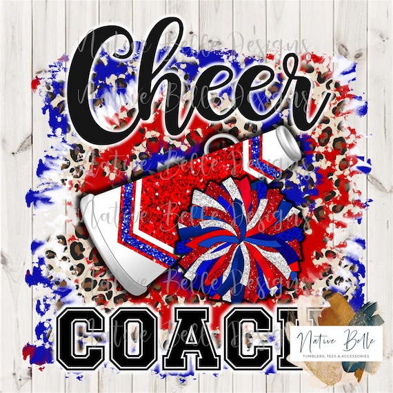 Cheer Coach Red White and Bluesublimationdigital - Etsy