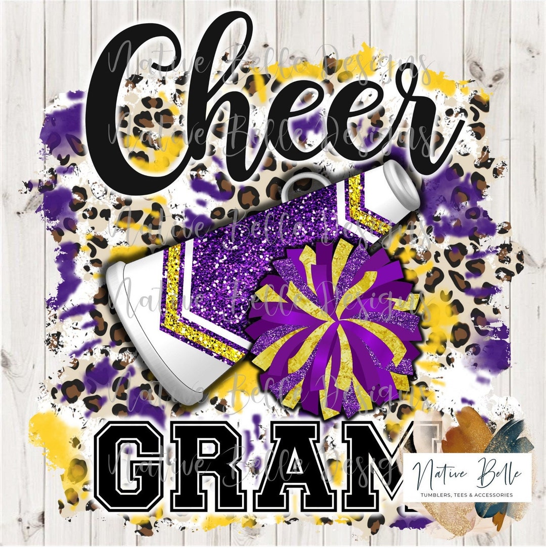 Cheer Gram,purple and Yellow,sublimation,digital Download,animal Print ...