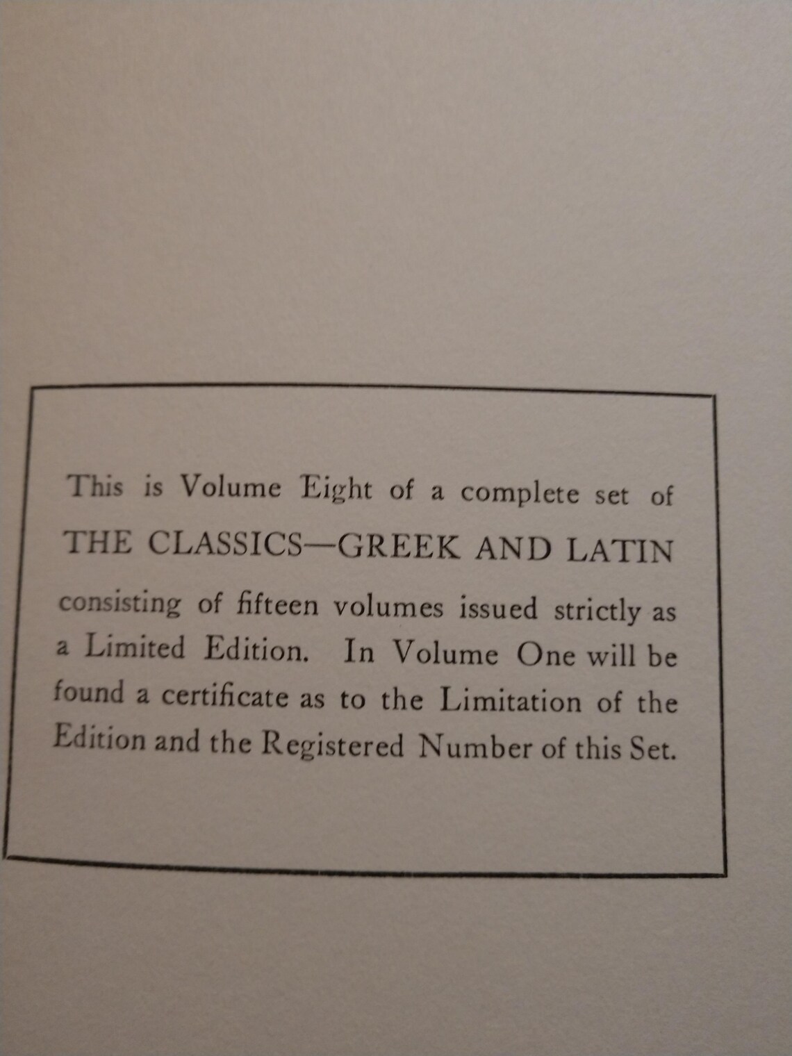 Signed 1909 Greek & Latin Classics - 15 Book Complete Set - Etsy