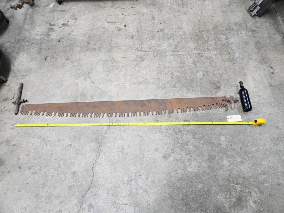 83 Antique 2 Handled Wide Blade Crosscut Saw Logging Lumberjack With ...