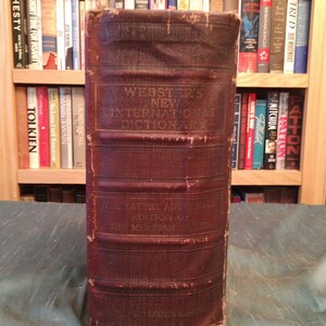Webster's New International Dictionary 1923 + Ready to Ship! - Etsy