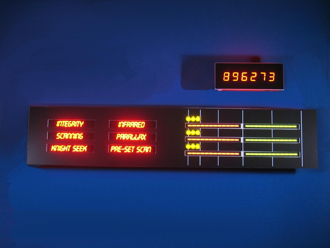 Knight Rider KITT Upper Console Displays - Season 1 - With Overlay - Etsy