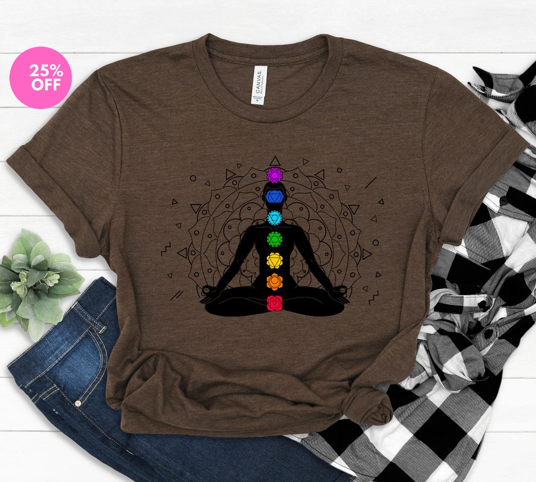 Seven Chakras Shirt,chakra Crystal Healing,yoga Tshirt,shirt for Yogi ...