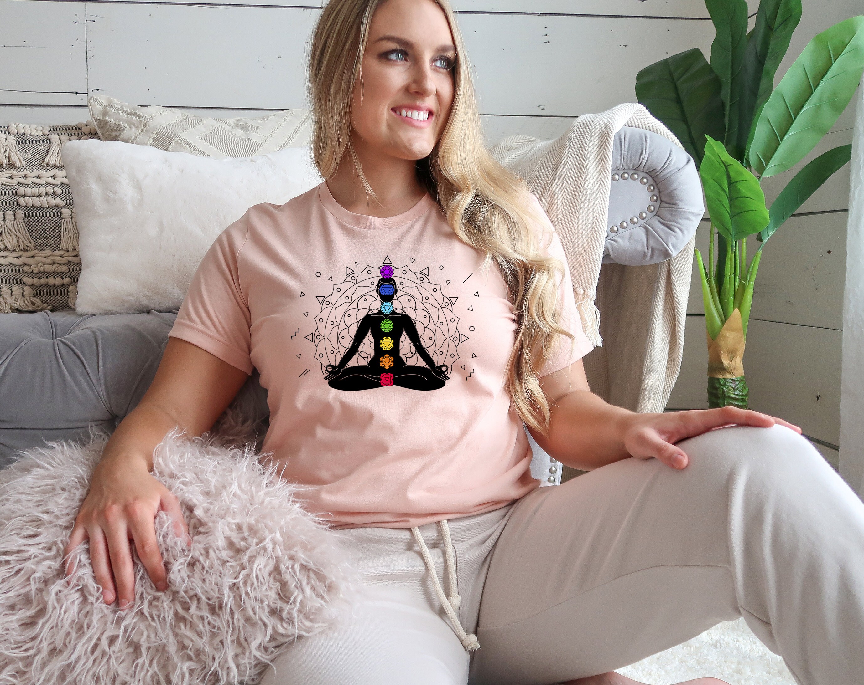 Seven Chakras Shirt,chakra Crystal Healing,yoga Tshirt,shirt for Yogi ...