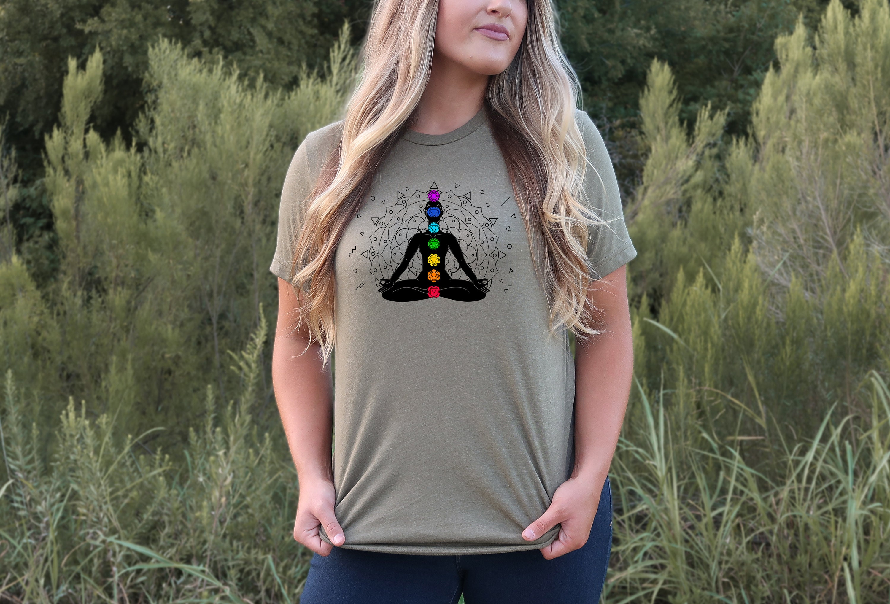 Seven Chakras Shirtchakra Crystal Healingyoga Tshirtshirt - Etsy