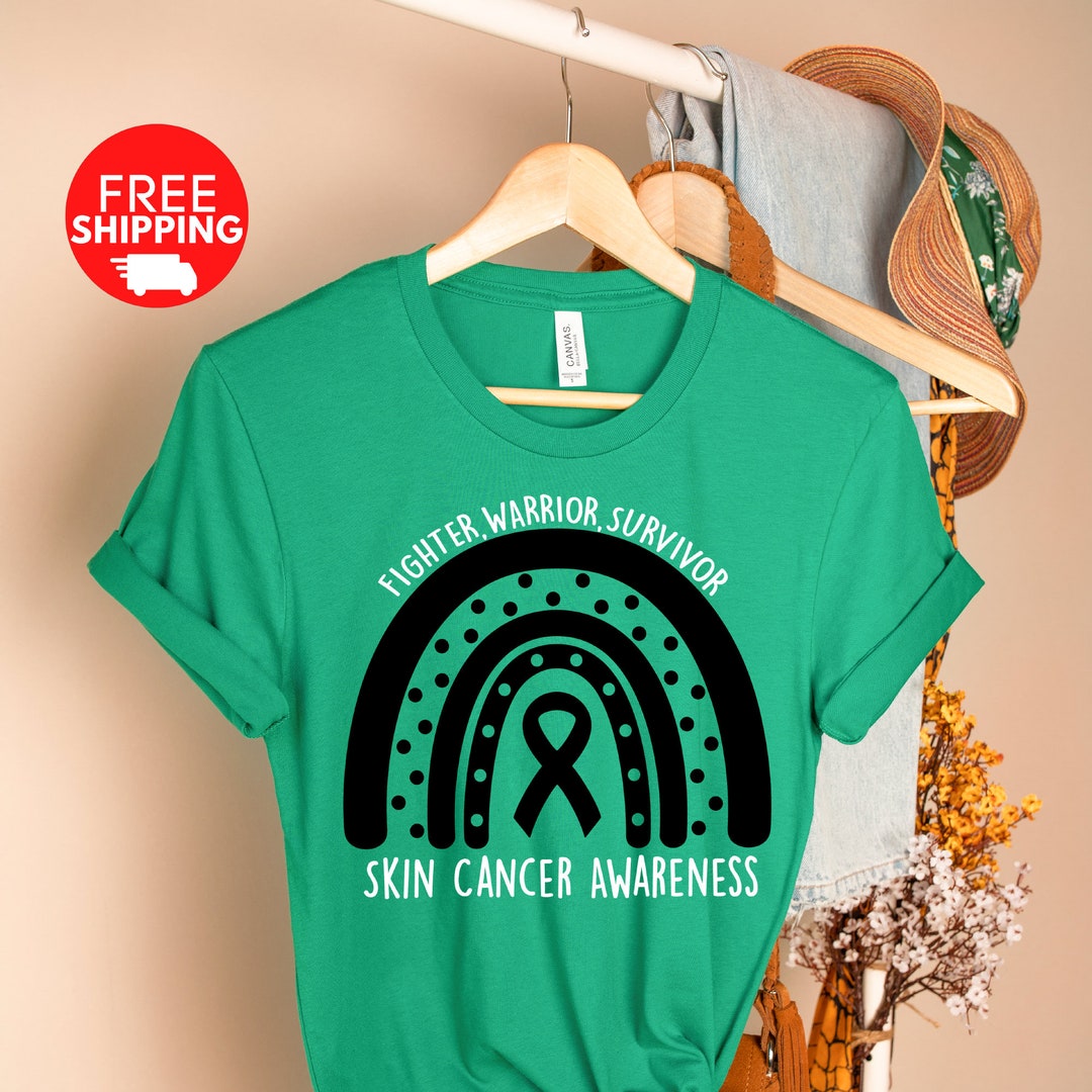 Skin Cancer Awareness Shirt,skin Cancer Awareness,black Ribbon Gift ...