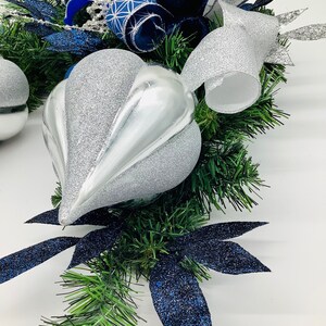 Corner Door Swag, Blue & Silver Corner Door Swag, Hanukkah Corner Door ...