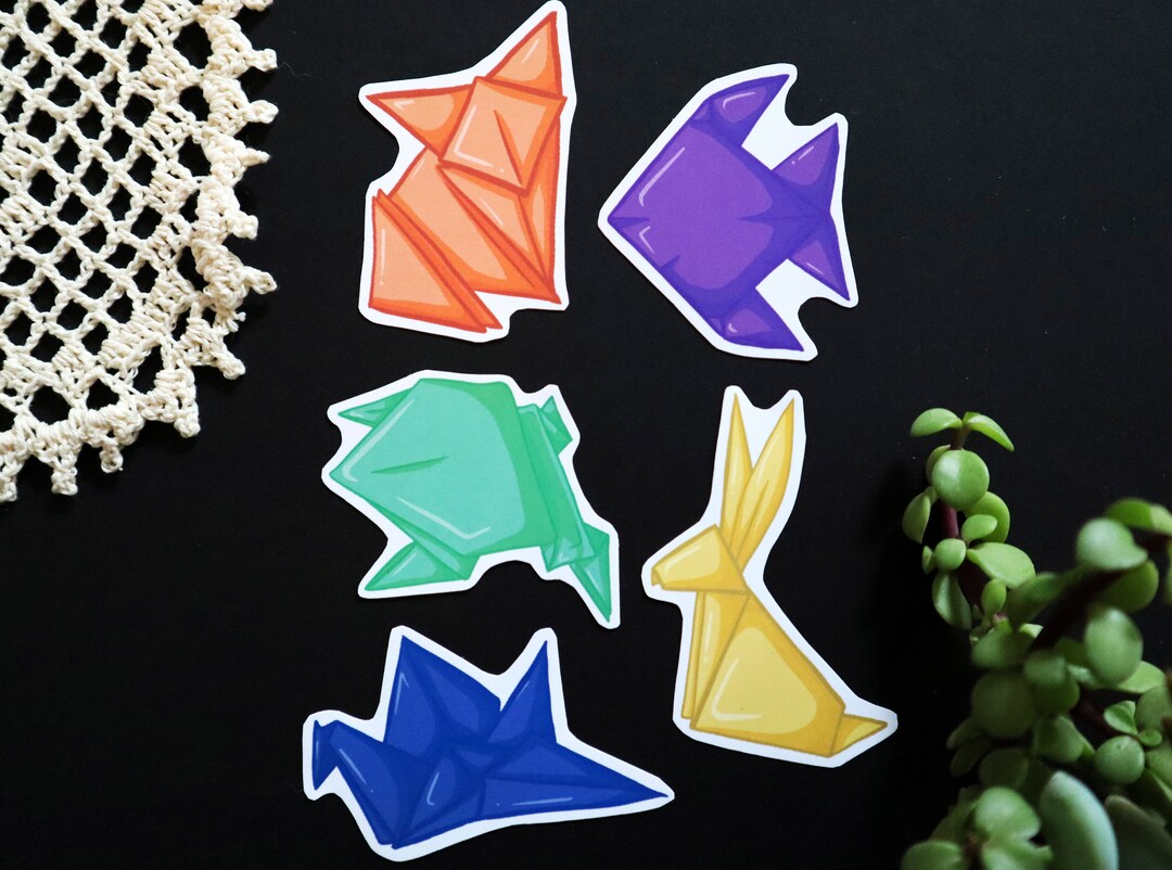 Origami Animal Stickers || Origami || Animal Stickers || Sticker Pack ...