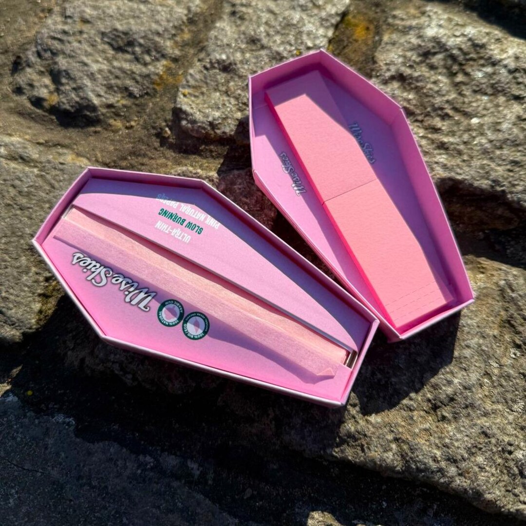 Wise Skies Pink Coffin Rolling Papers Pink Handmade Rolling Papers and ...