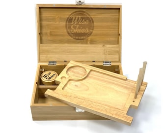 Stash Box With Rolling Tray Locking Box Kit With Glass Jar Rolling ...
