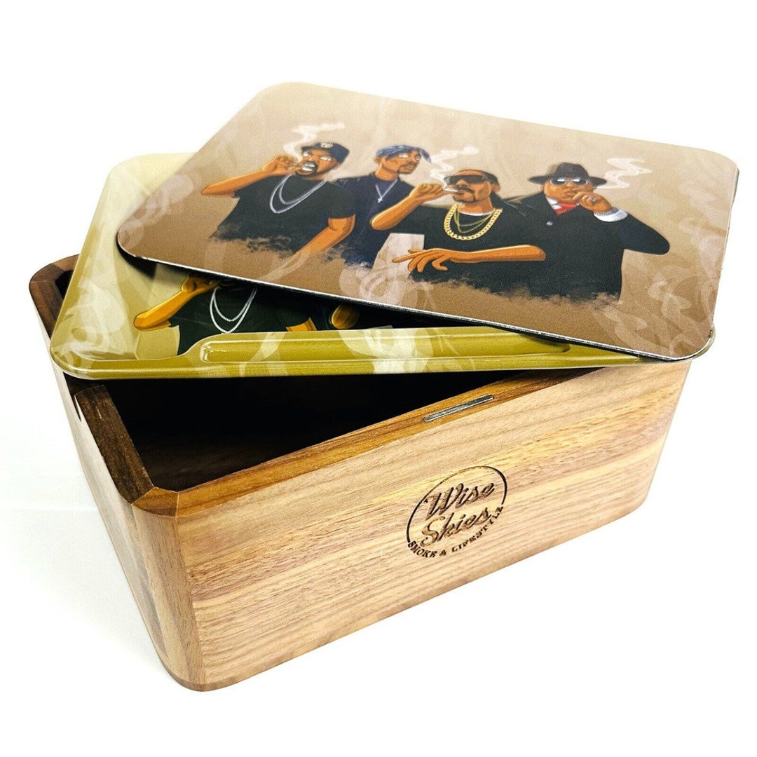 Rappers Walnut Tray Rolling Box Set Stash Box Handmade - Etsy