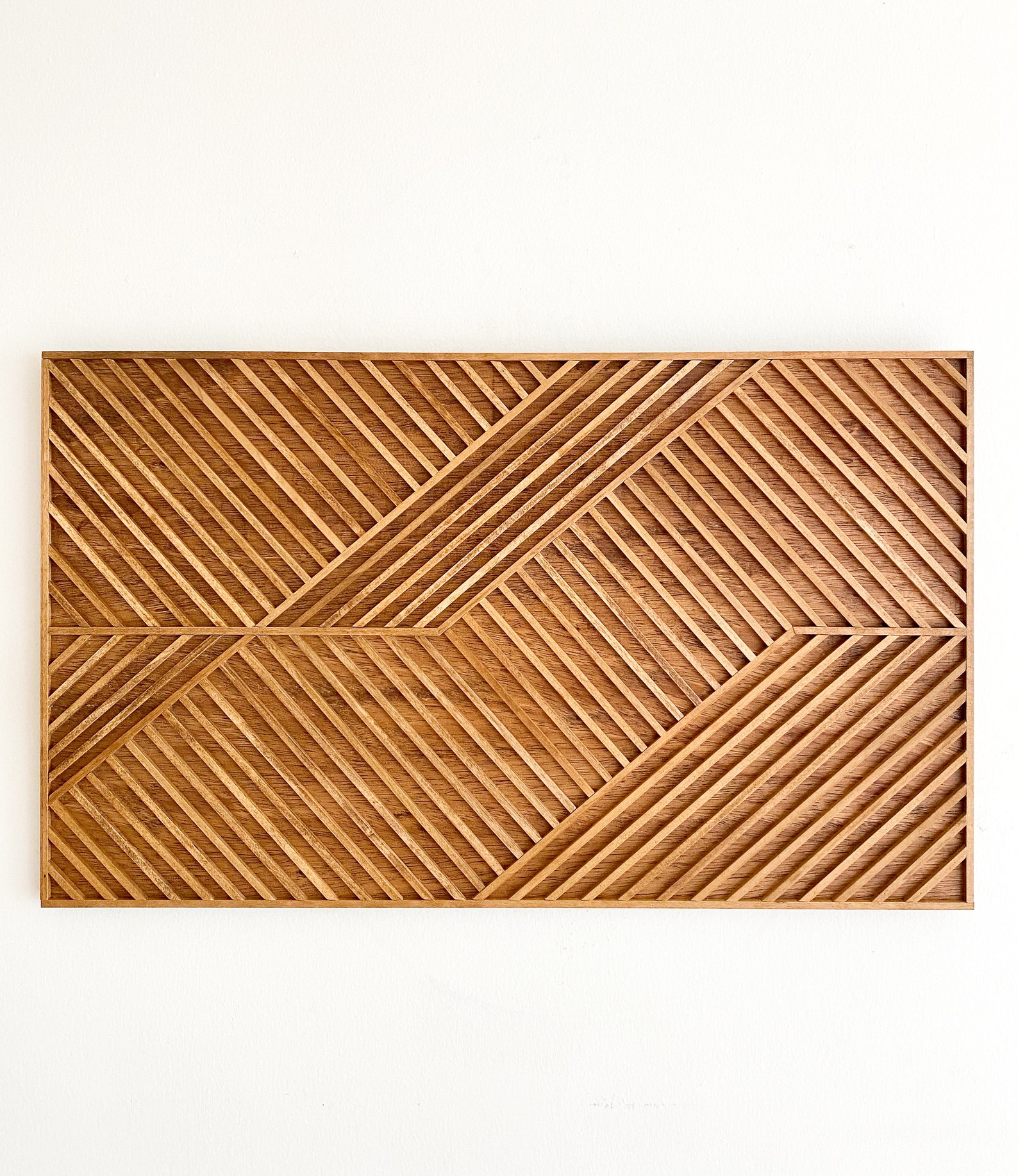Minimalist Natural Wood Art, Modern Wooden Wall Art, Geometric Wall ...