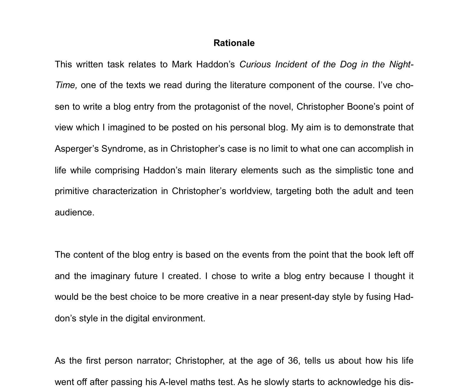 IB English B HL Written Assignment Sample | Level 7 | Creative Writing ...