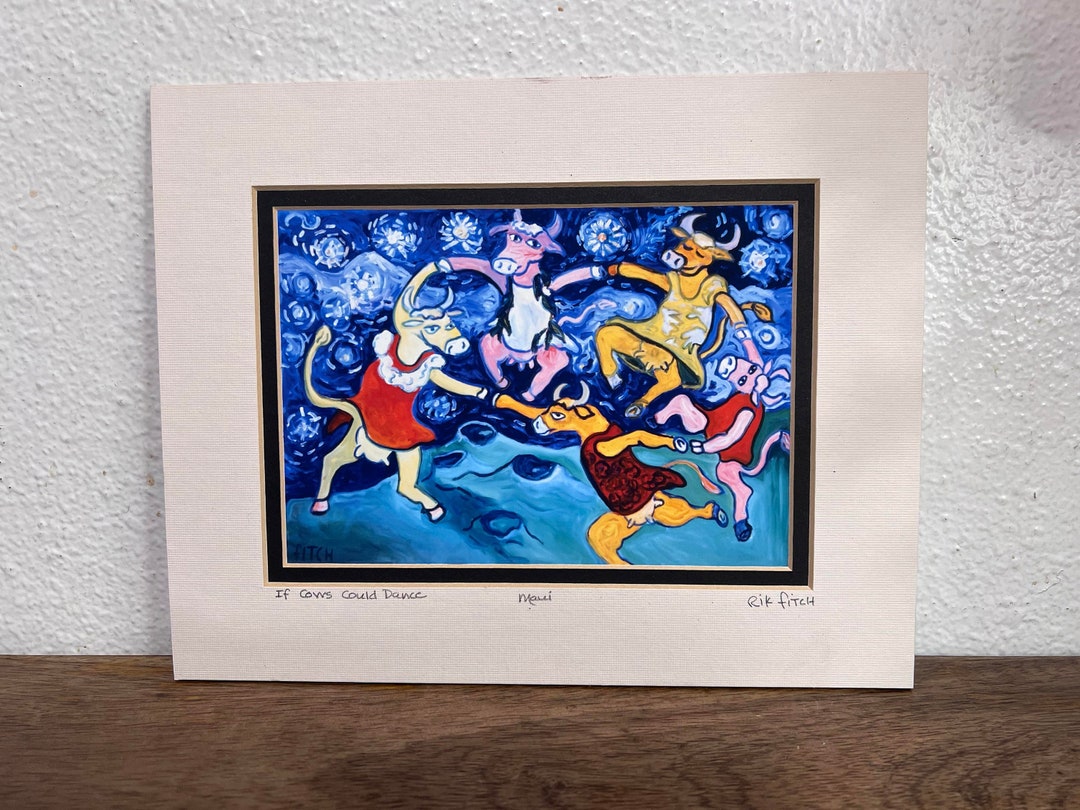 Rik Fitch Fine Art Print Maui '' If Cows Could Dance'' Signed - Etsy