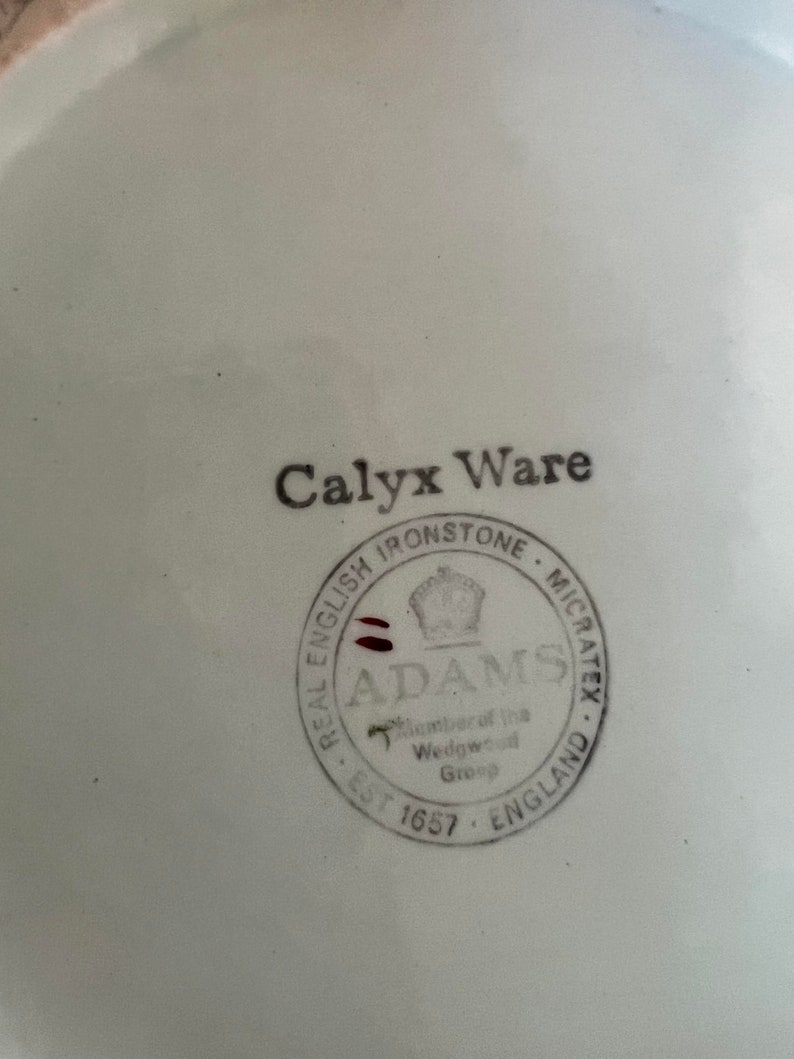 Adams Calyx Ware English Ironstone Large Bowl England - Etsy