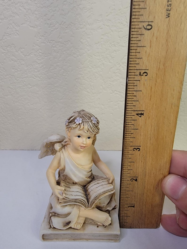 Little Children Angel Reading Book, Vintage Cherub 4'' - Etsy