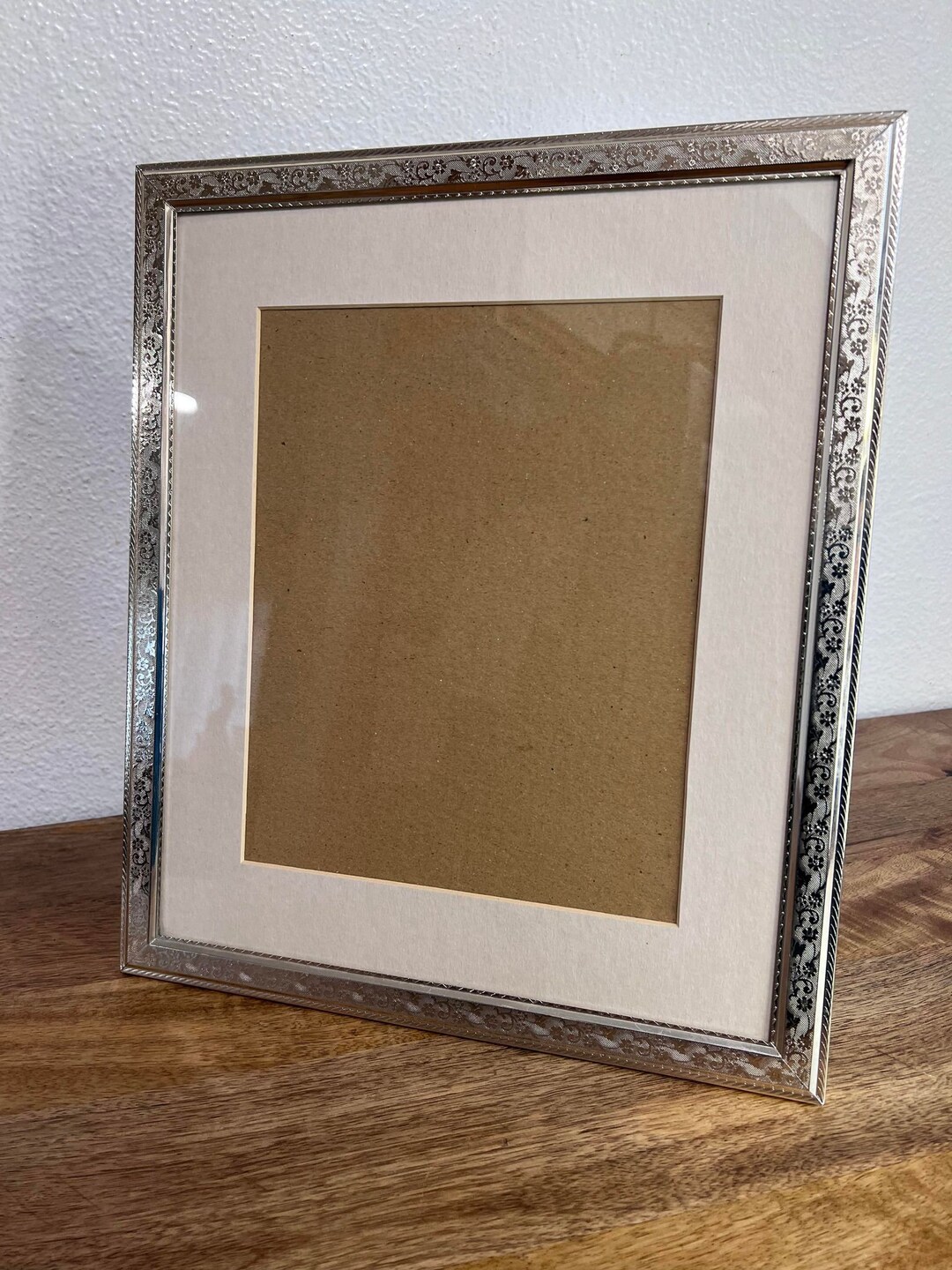 Large Burnes of Boston Picture Frame Silver Ton Built-in Easel AP0124 ...