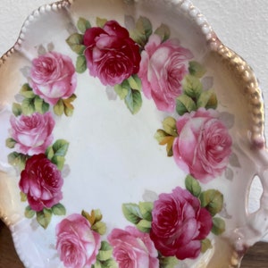 Hand Painted Porcelain Platter Roses Pattern D 10'' A140823 - Etsy
