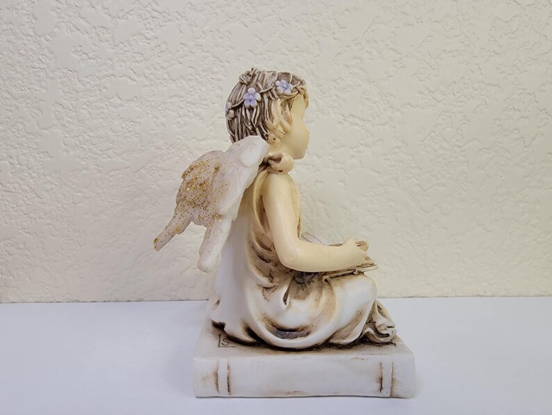 Little Children Angel Reading Book, Vintage Cherub 4'' - Etsy