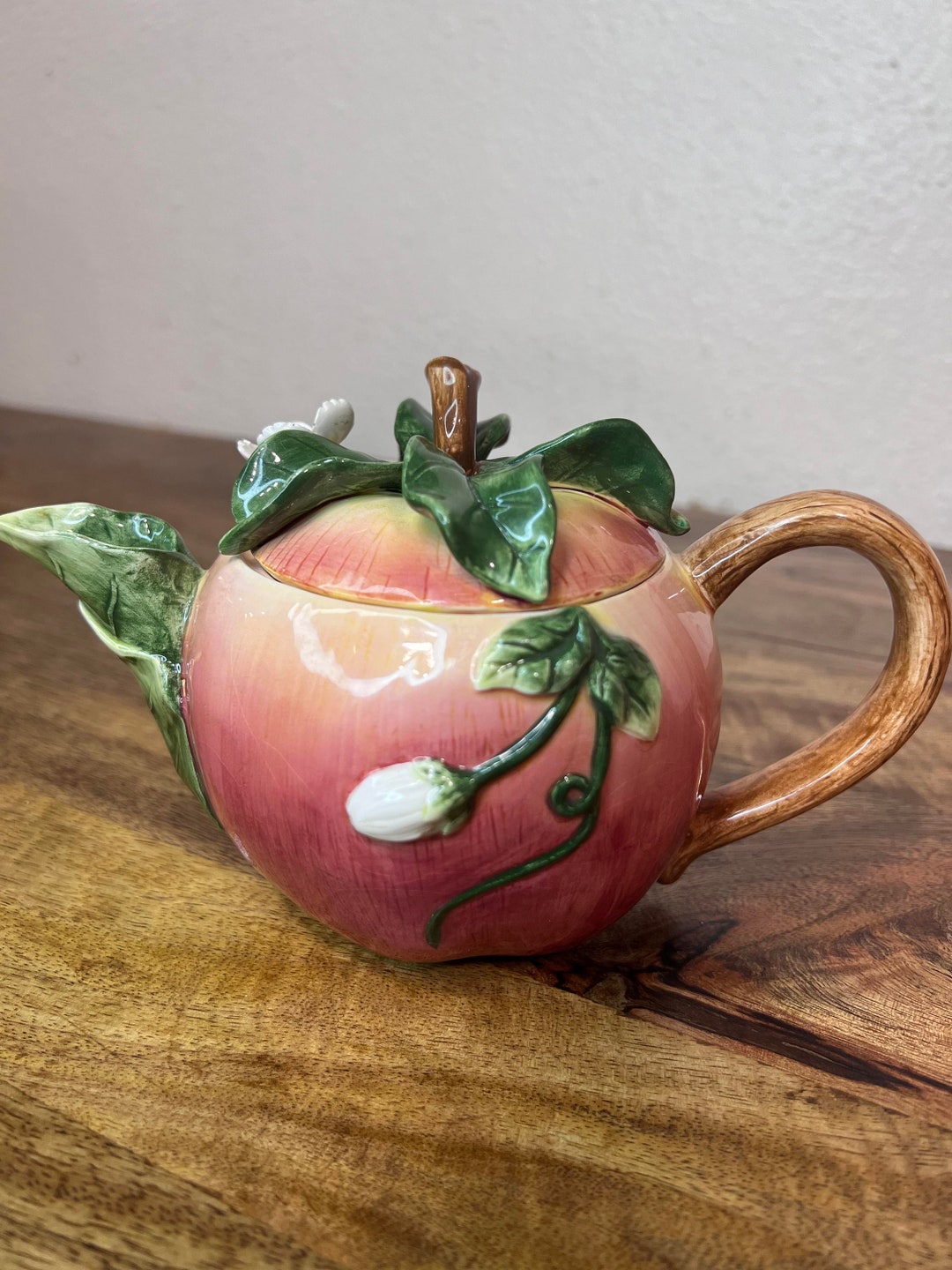 Vintage Fine Ceramic Red Apple Teapot for One Teacup A1 0124 - Etsy